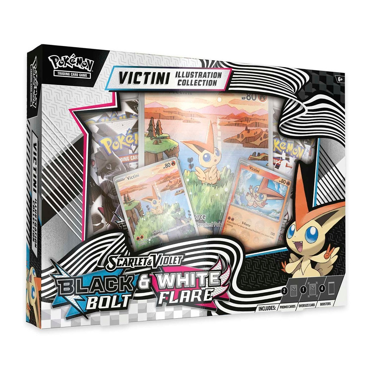 Pokemon TCG: Black Bolt & White Flare Victini Illustration Collection ...